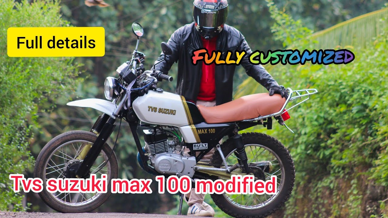Tvs suzuki max100 modified 💥💥||max100 customized||custom painting ...