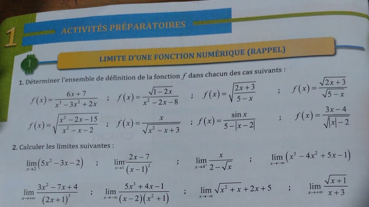 Vidéo 0001, Almofid 2BAC , Page 16 Question 01 Df - YouTube