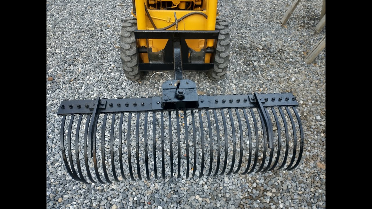 Skid Steer Root Rake And Quick Disconnect - YouTube