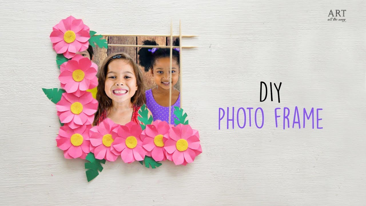 DIY Flower Photo Frame | Home Decoration Ideas | Ventuno Art - YouTube