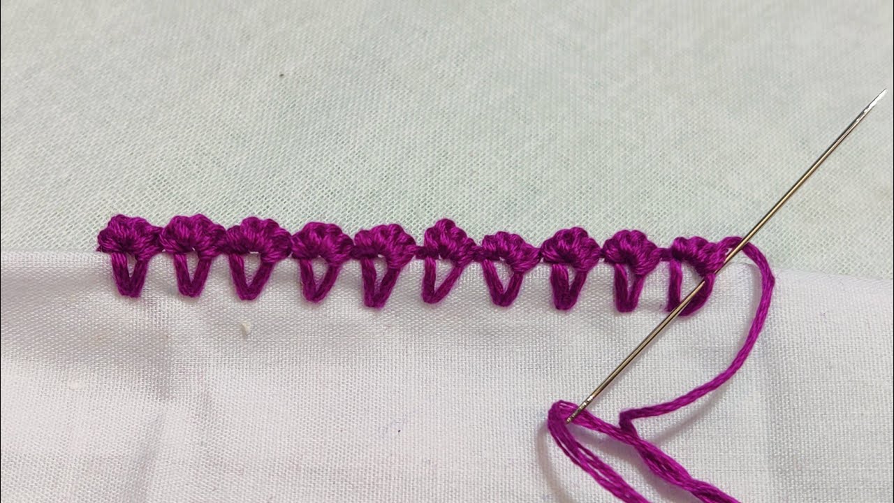 Super Easy Needle Lance Border Embroidery Design, Needle Lance Border ...