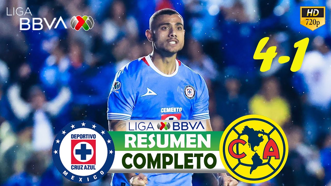 Cruz Azul vs America 4-1 | Resumen Y Goles Completo - Liga MX 2024 ...