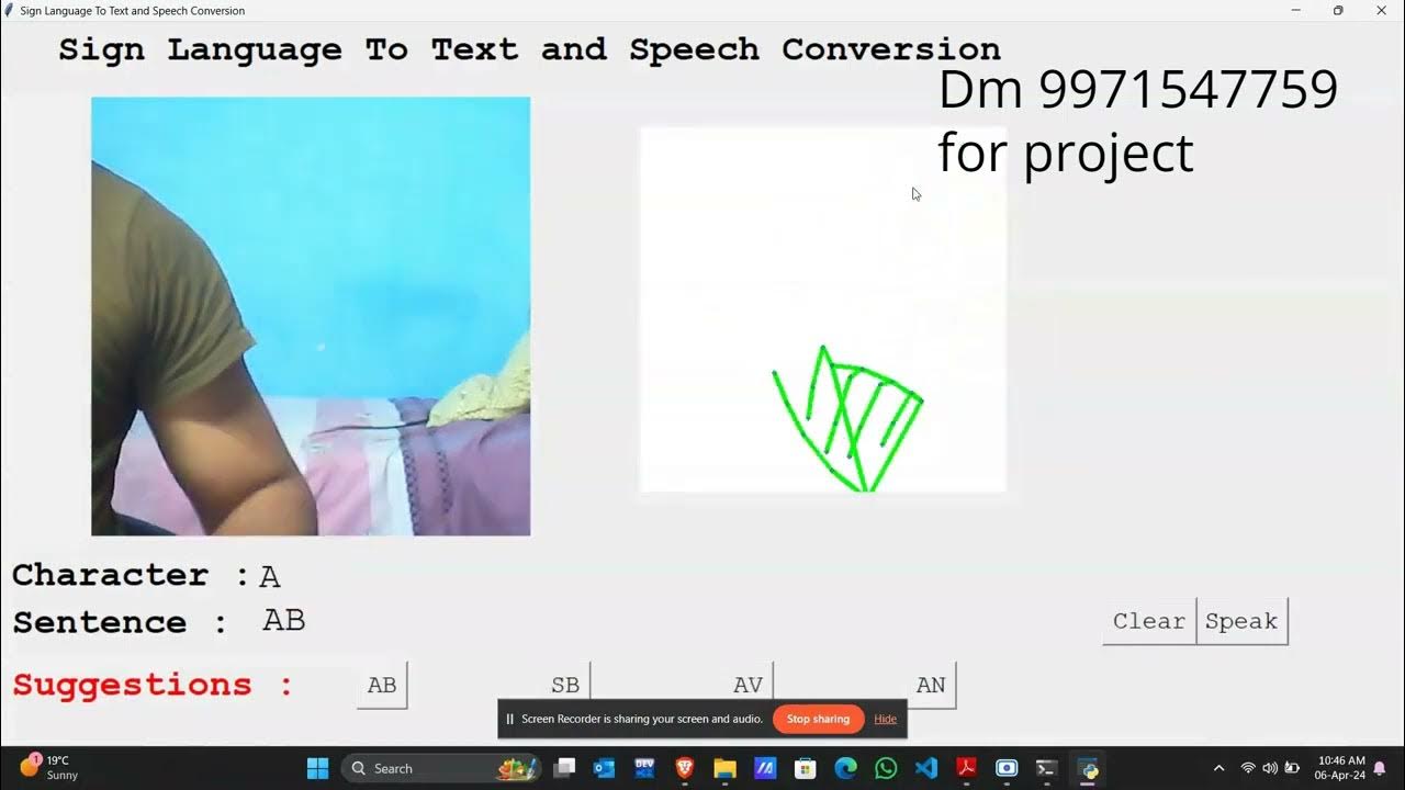 Sign Language to text and Speech Conversion | Machine Learning | CNN ...