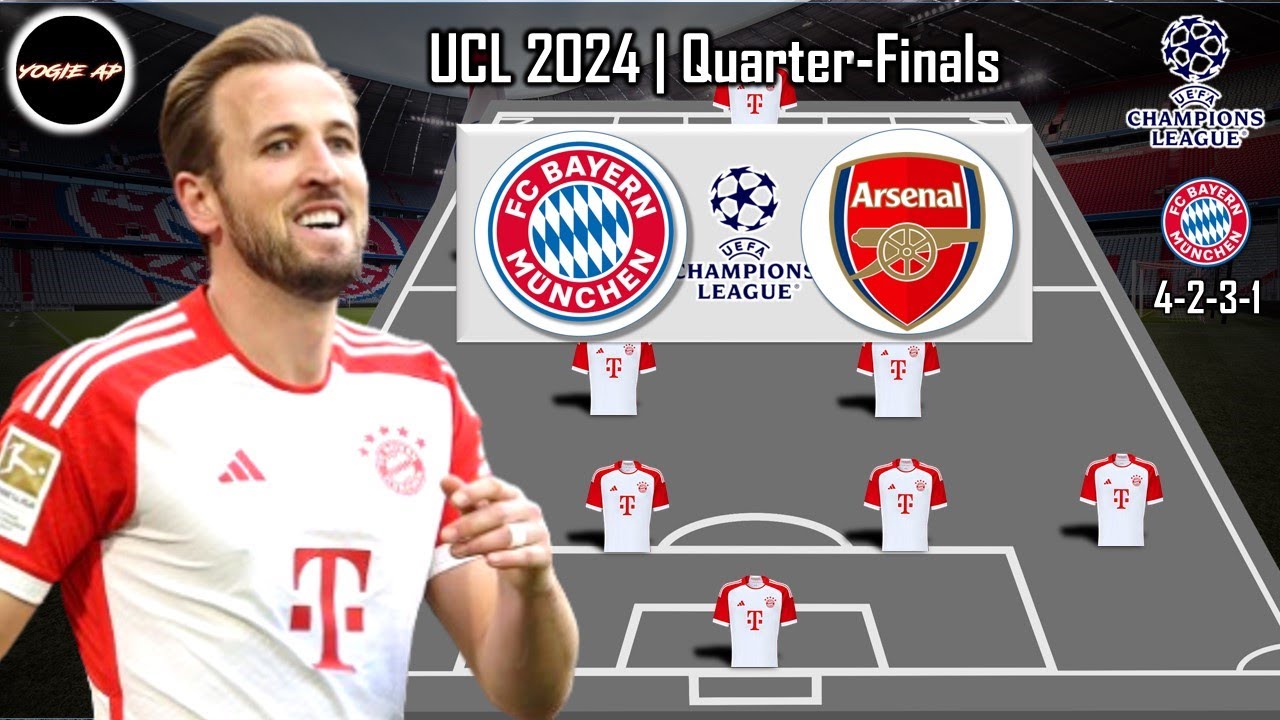 BAYERN MUNICH VS ARSENAL | BAYERN MUNICH POTENTIAL LINEUP CHAMPIONS ...