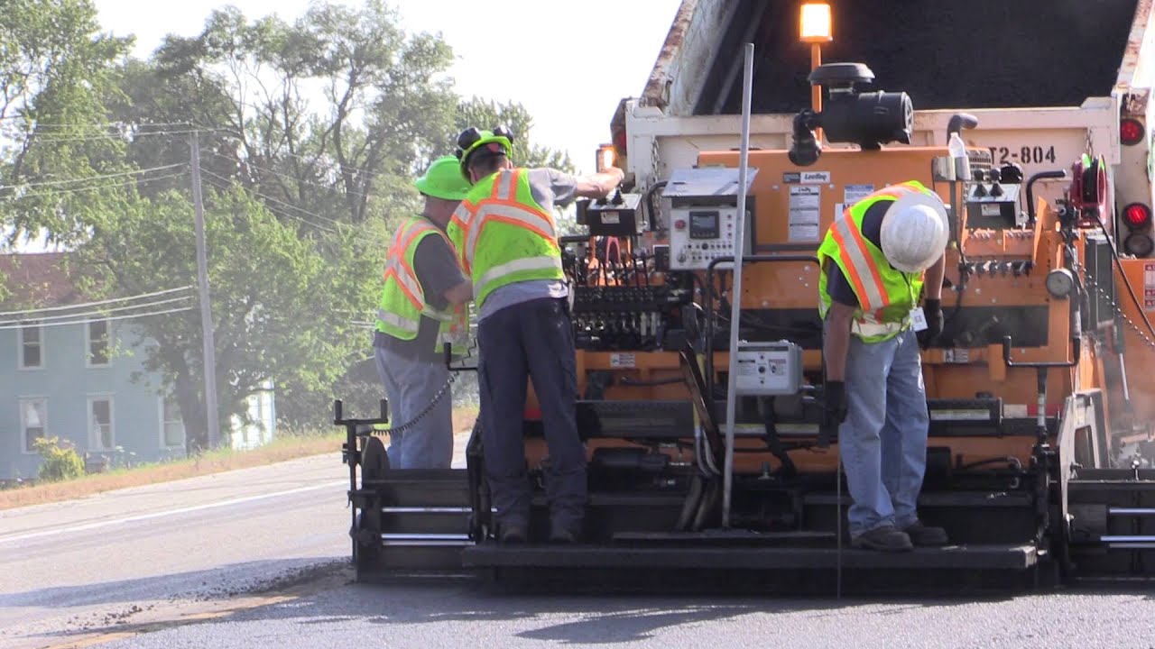 ODOT District 2 Paving Train - YouTube