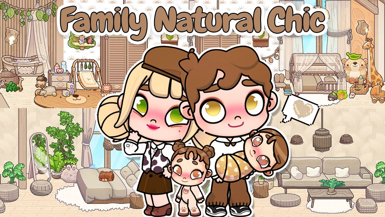 🤍FAMILY NATURAL CHIC HOUSE MAKER Aesthetic🧸AVATAR WORLD House Ideas NEW ...