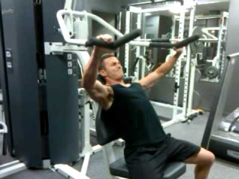 Double drop set on chest press - YouTube