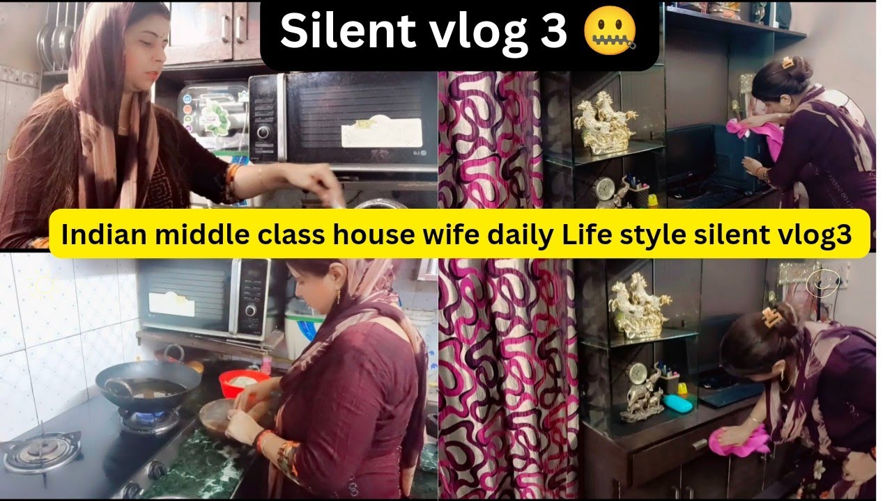 Indian middle class house wife daily Life style silent 🤐vlog 😊/puja ...