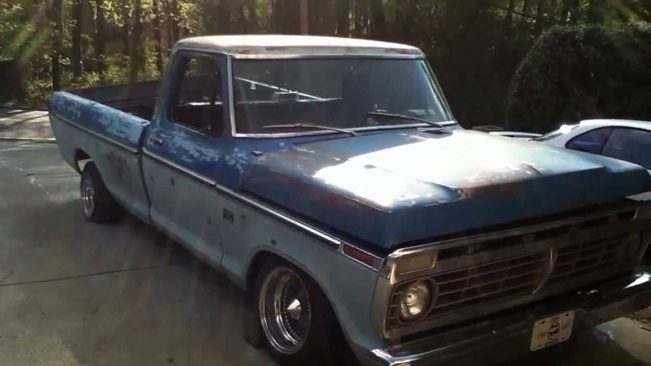 73 ford f100 lowrider father and son project - YouTube