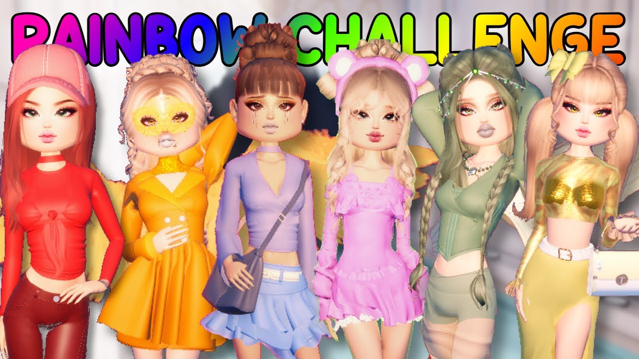RAINBOW CHALLENGE IN DRESS TO IMPRESS! Making An Outfit For EVERY Color ...