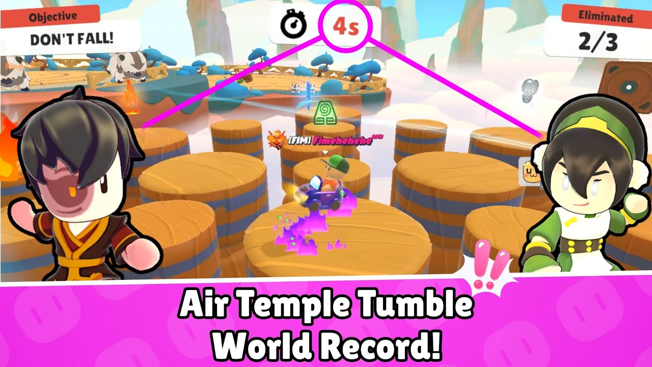WORLD RECORD OF NEW *Air Temple Tumble* MAP IN STUMBLE GUYS - YouTube