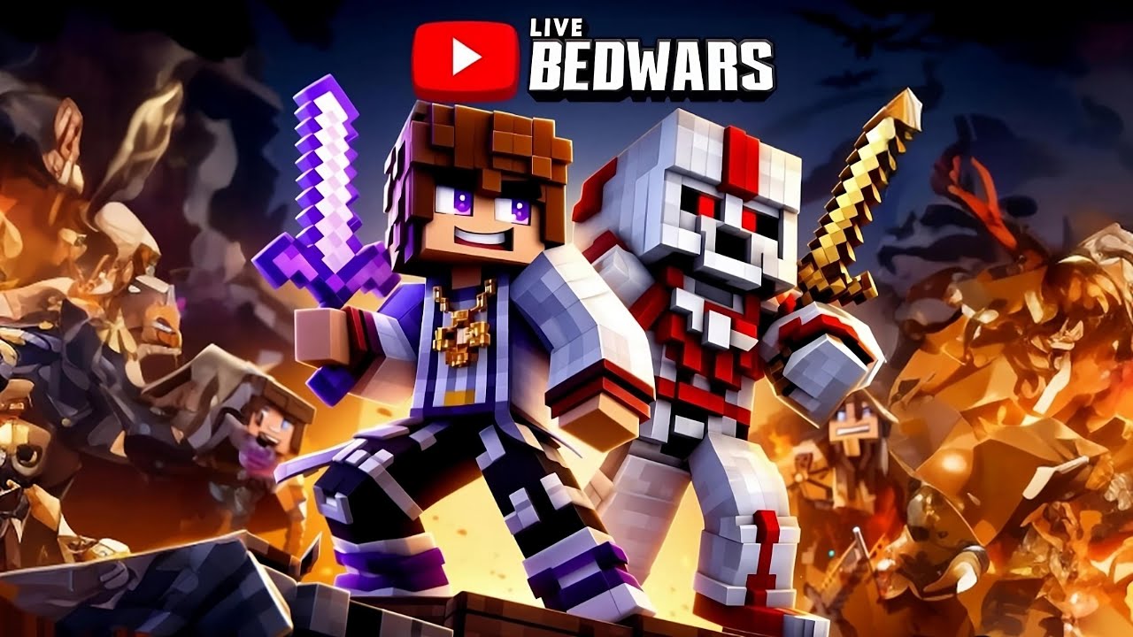 Playing Minecraft bedwars with subscribers live... 1v1 # ...