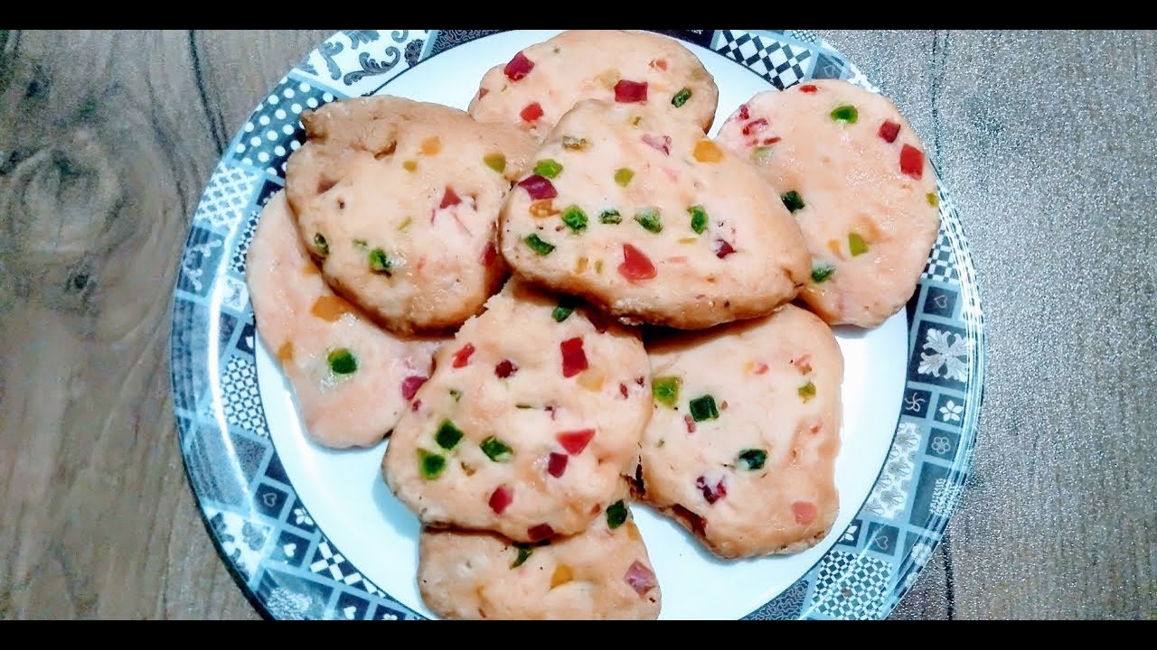 Tutti frutti biscuit recipe without oven|karachi tutti frutti biscuits ...