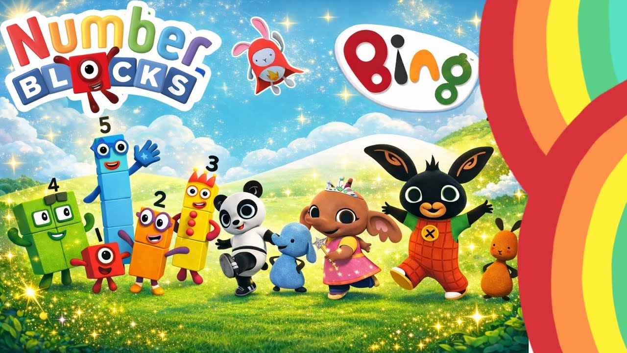 Bing friends visit Number Land 🐾 Fun Learning - YouTube