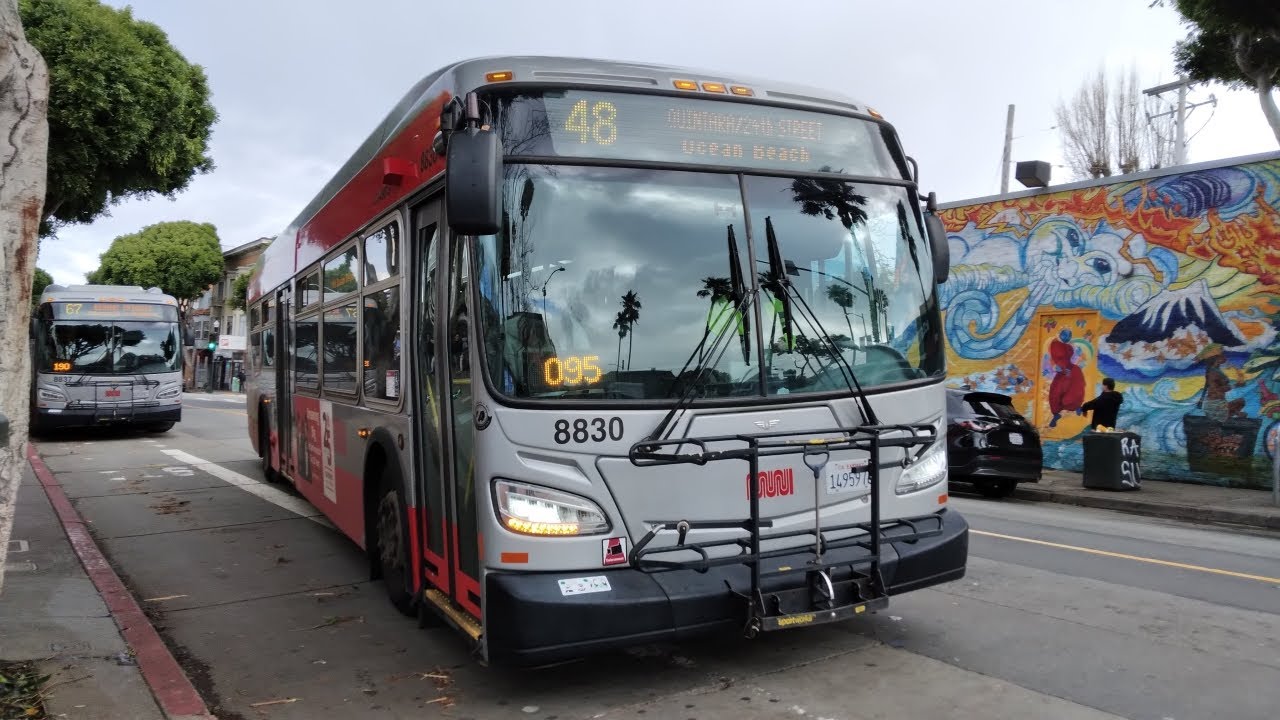 SF Muni 2016 New Flyer XDE40 #8830 on Route 48 Quintara/24th Street ...