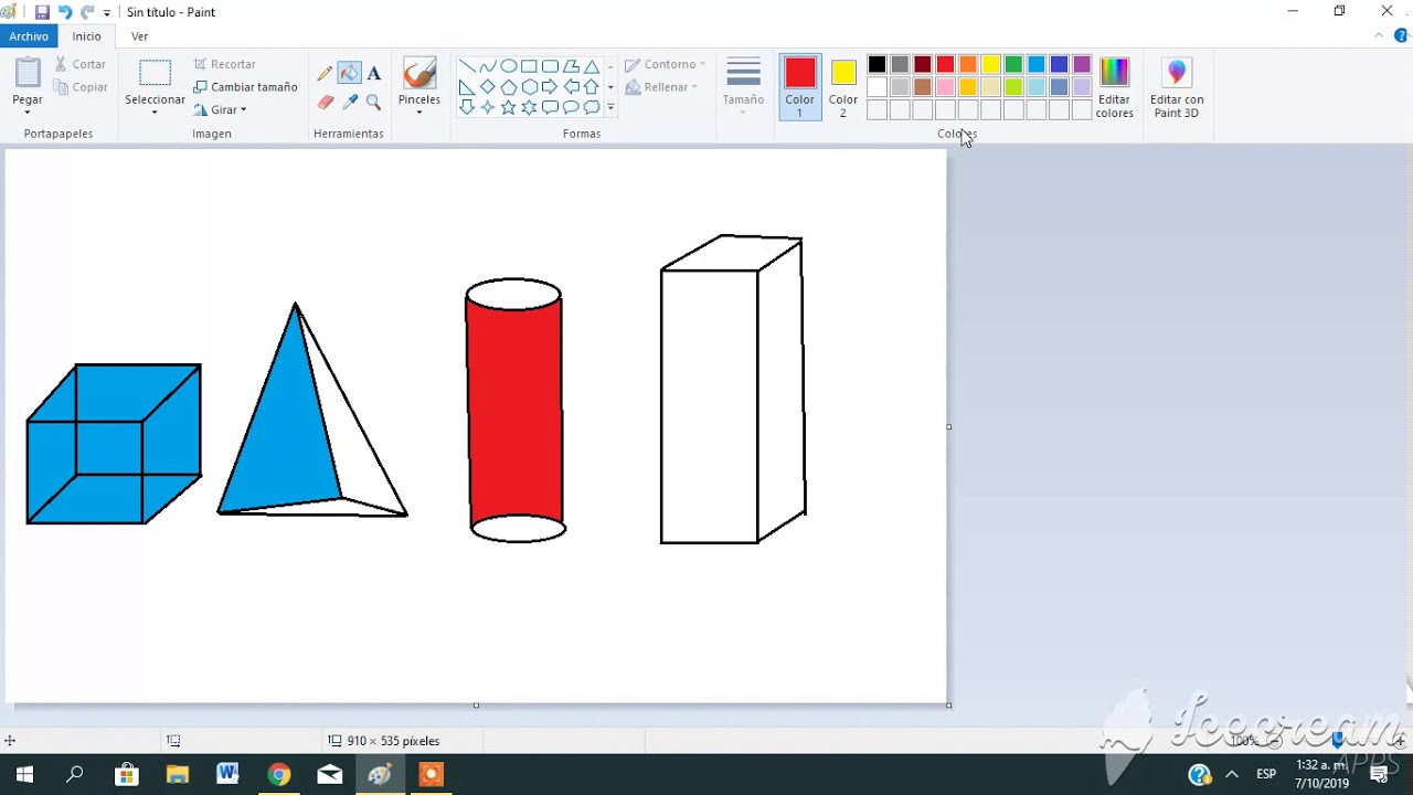 Figuras Geometricas en paint - YouTube