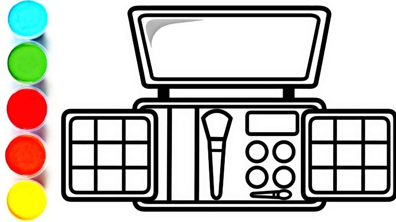 How to Draw Makeup palette|Draw Makeup Kit PAINTING for kids|Drawing ...