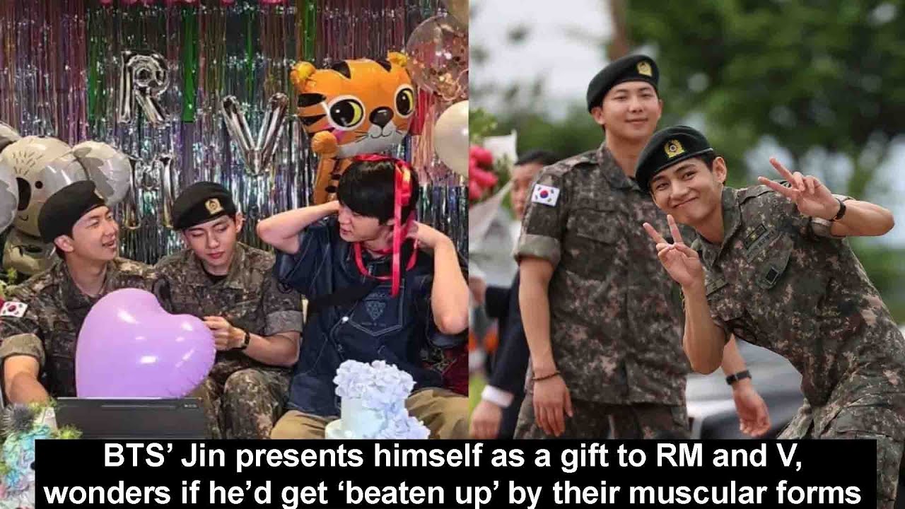 BTS’ Jin presents himself as a gift to RM and V - YouTube
