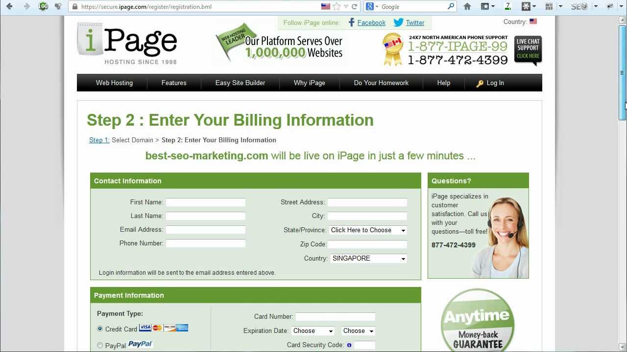 iPage Reviews - How To sign up for an iPage web hosting account? - YouTube