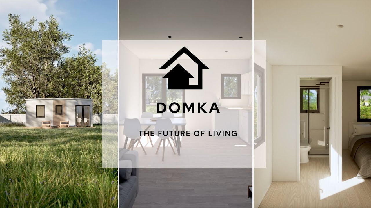 DOMKA. The future of living. Under 60K fully furnished tiny home - YouTube