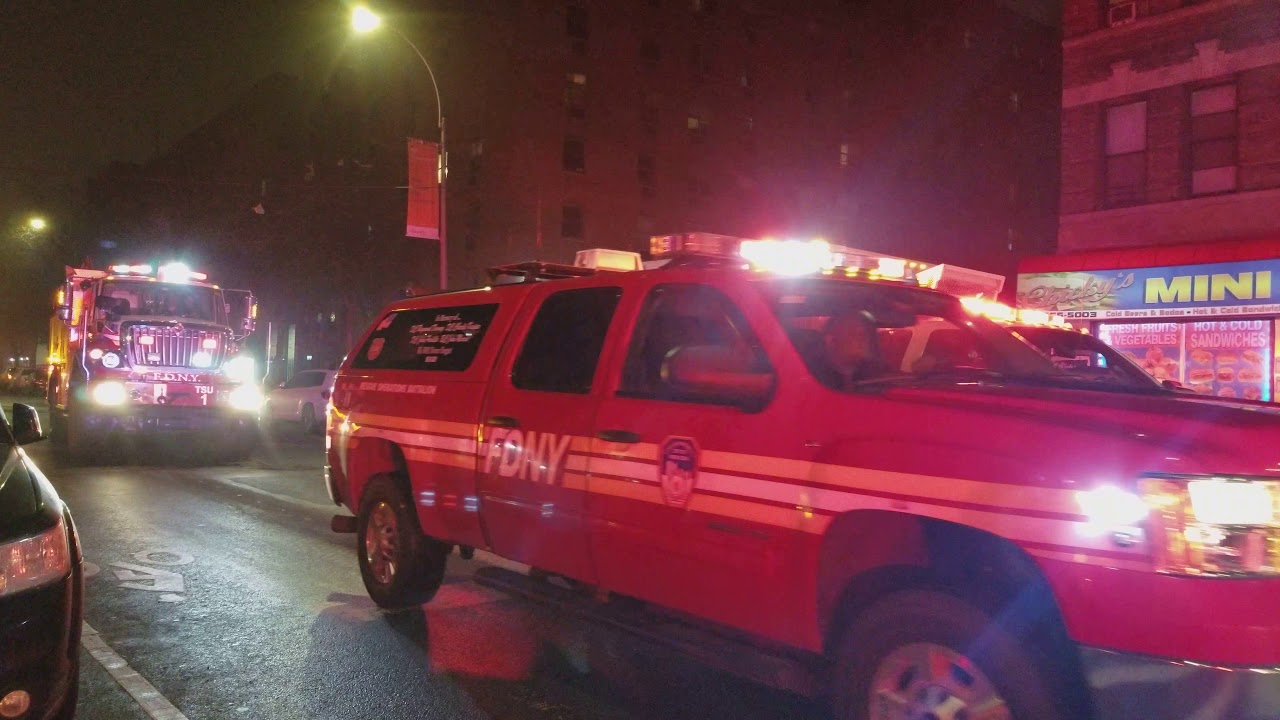 FDNY Rescue Operations Battalion And Tac Support Unit 1 Going Home In ...