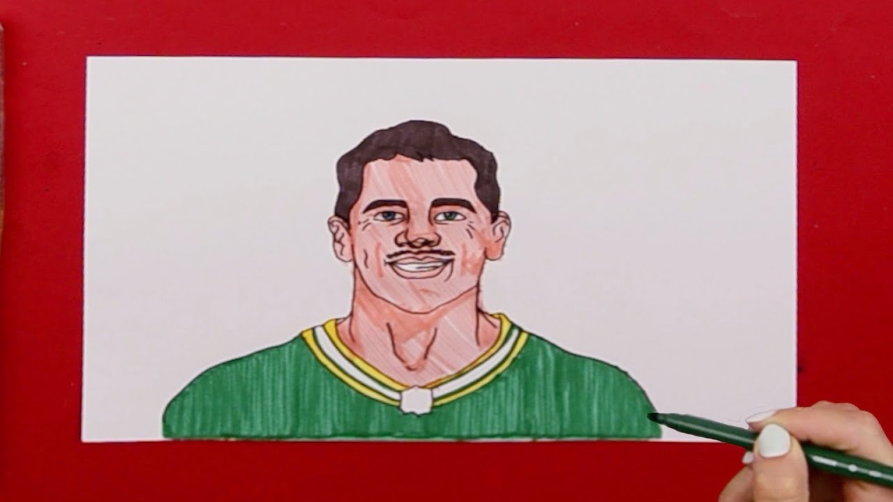 How to draw Aaron Rodgers (NFL Player) - YouTube
