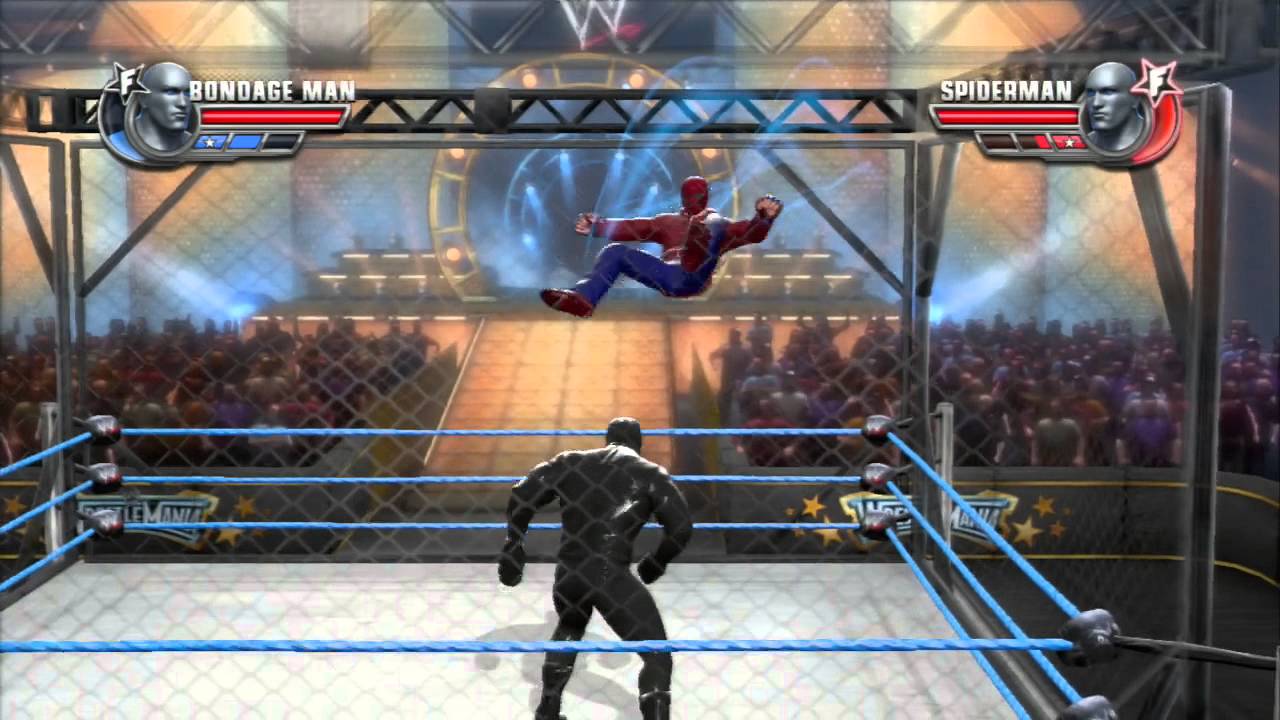 WWE All Stars (Spiderman Vs. Bondageman) (25 min. Cage Match) (HD ...