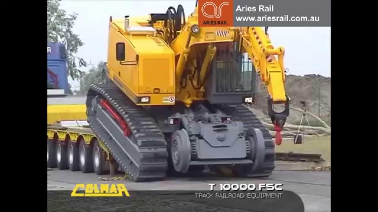 T10000 Road-Rail Excavator On-Track testing - YouTube