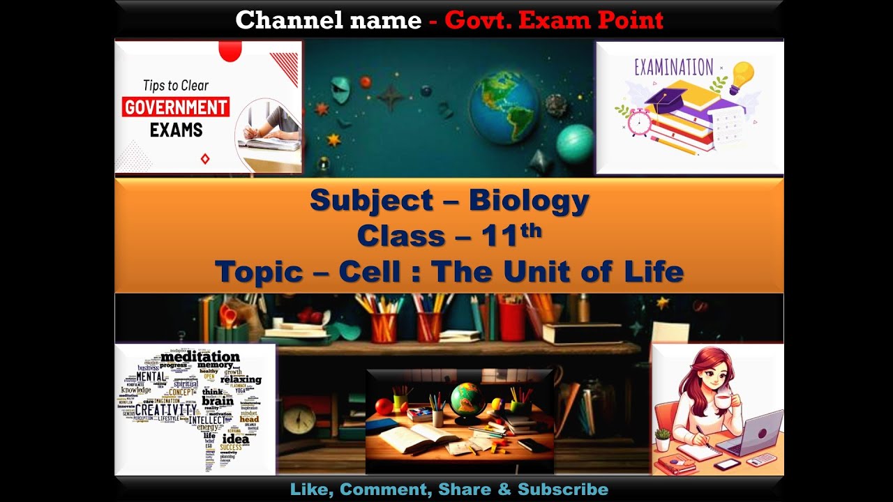 NCERT Class 11 Biology Cell The Unit of Life | Notes on Cell The unit ...