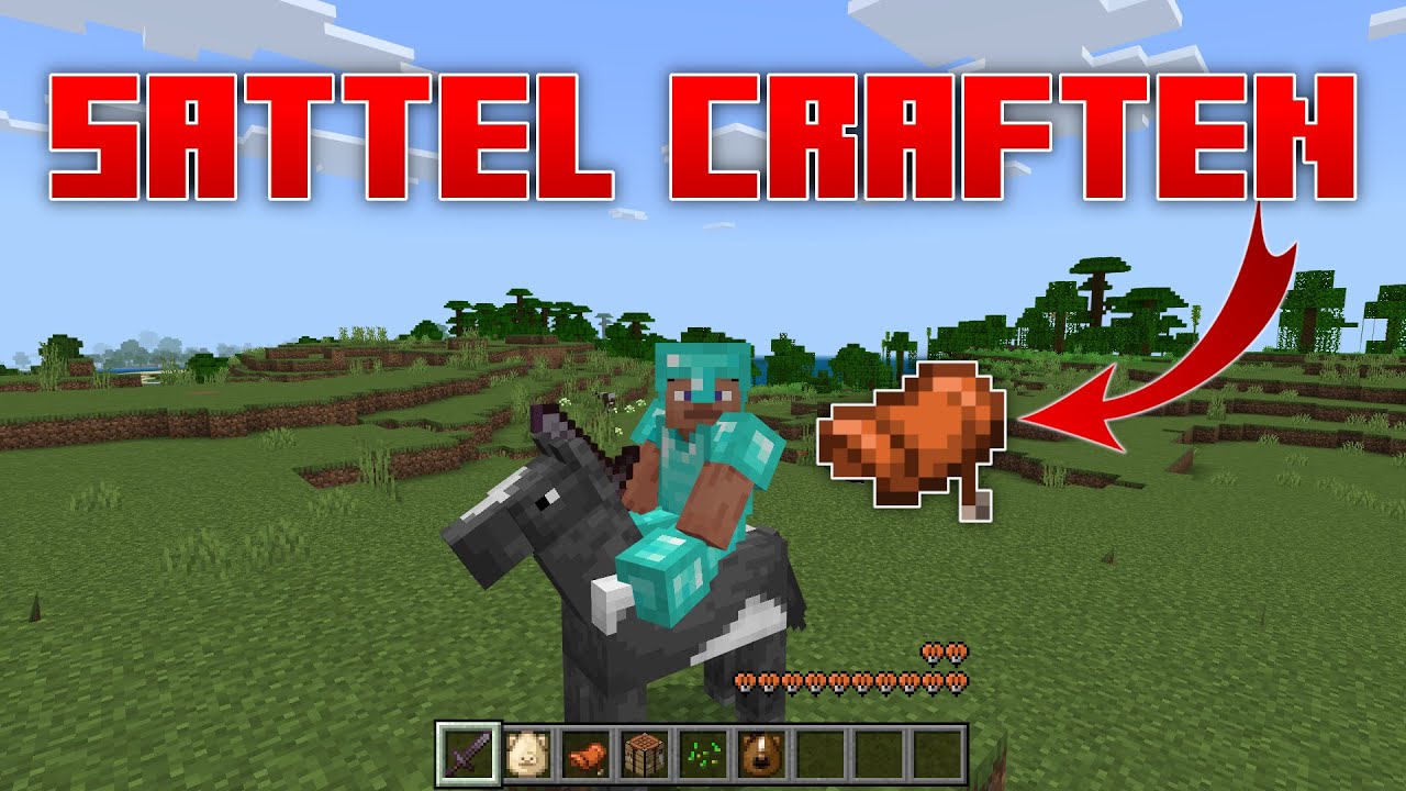 Minecraft SATTEL CRAFTEN & auf TIEREN REITEN (Java & Bedrock ...