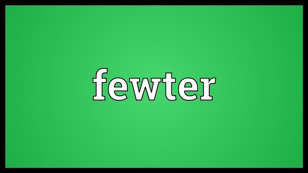 Fewter Meaning - YouTube