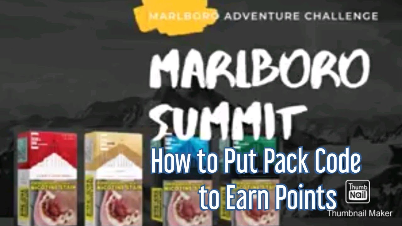 How to put a pack code on Marlboro Summit Promo - YouTube