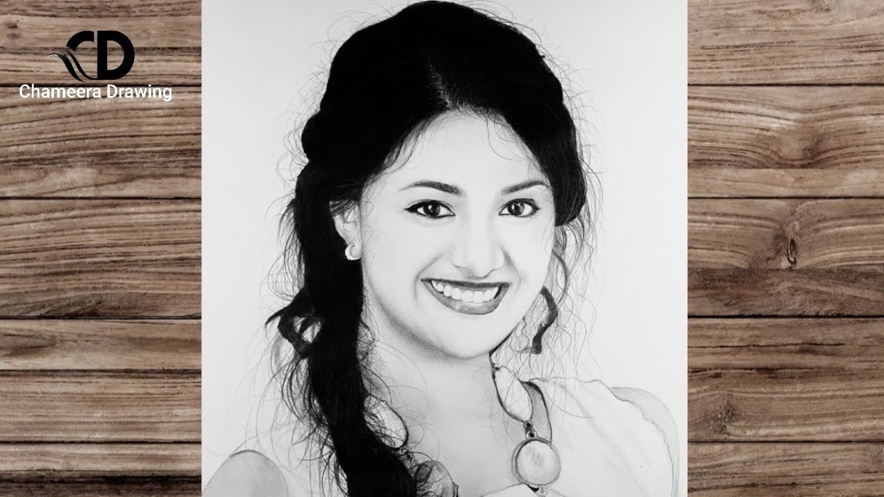 Pencil Drawing / "Keerthy Suresh" // lovely indian actress// beautiful ...