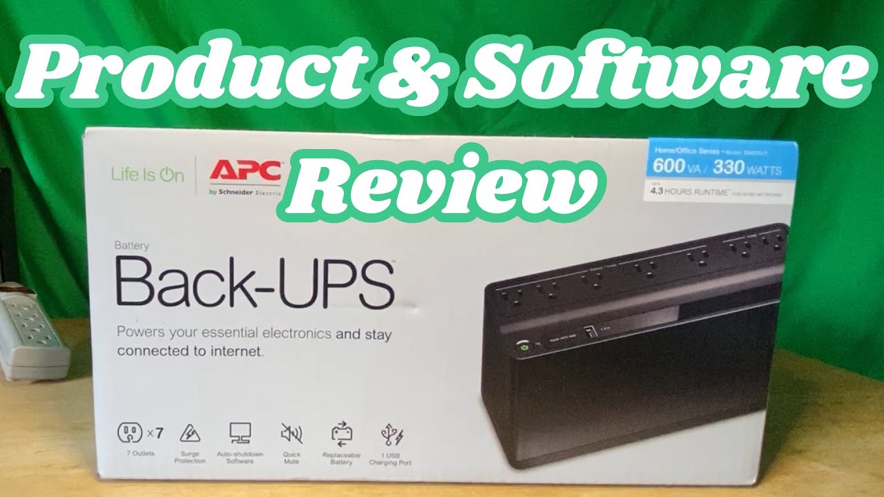 APC Back Ups 600VA UPS Product & Software Review I Model BE600M1 - YouTube