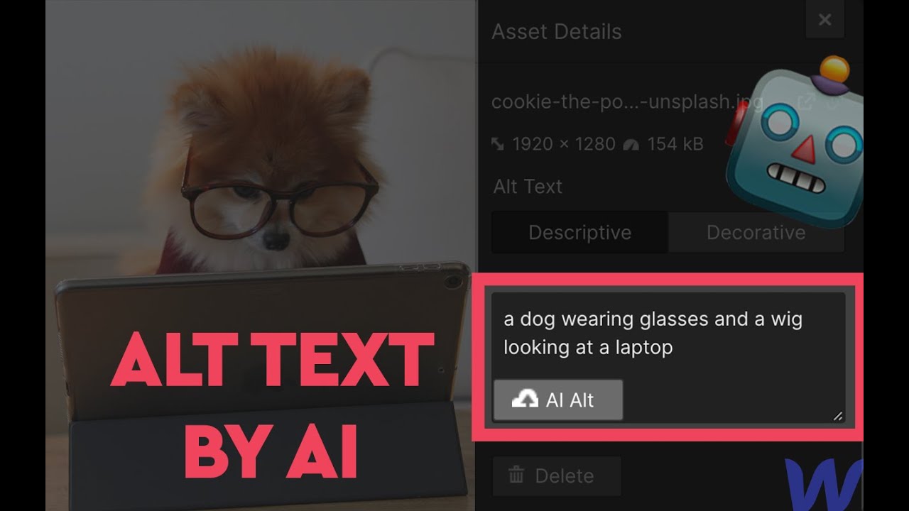 Webflow AI Alt Text Extension Promo Video - YouTube