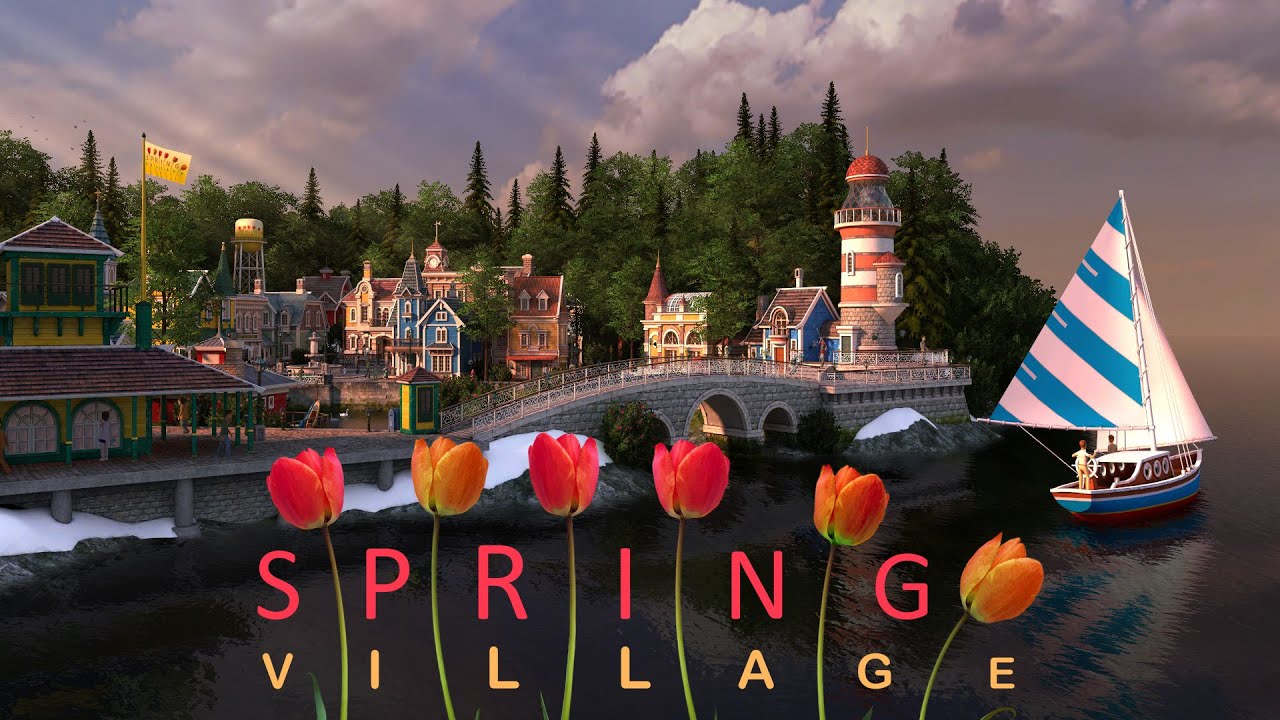 Spring Village 3D Screensaver Trailer - YouTube