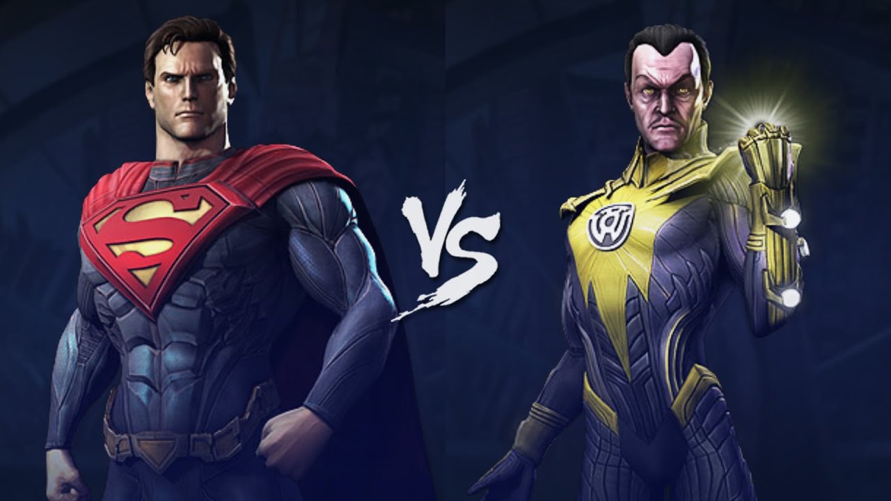 Injustice - Cyborg Superman vs Sinestro - YouTube