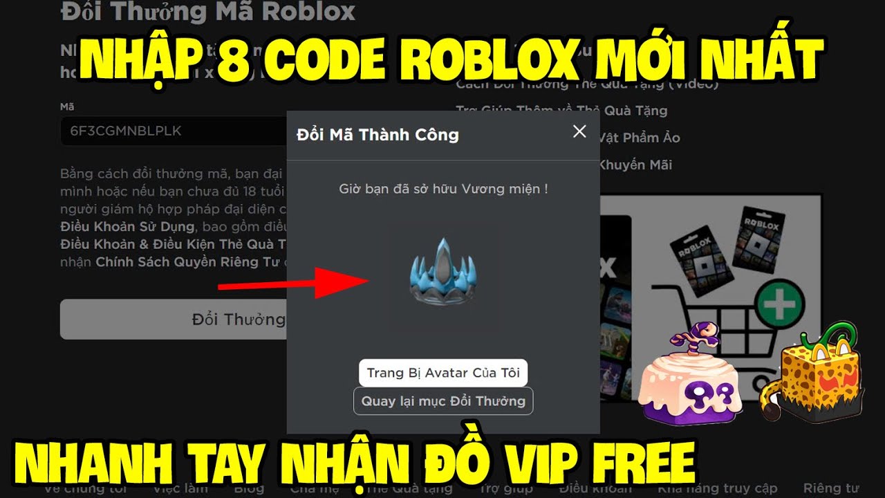 Roblox VNG | Cập Nhật Code Mới Nhất Nhận Vương Miễn Và Đồ Free Cực Vip ...