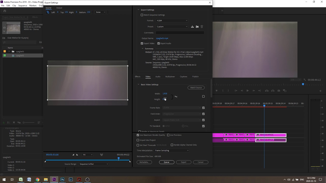 Creating an HD anamorphic 1:2.35 aspect ratio export preset in Premiere ...