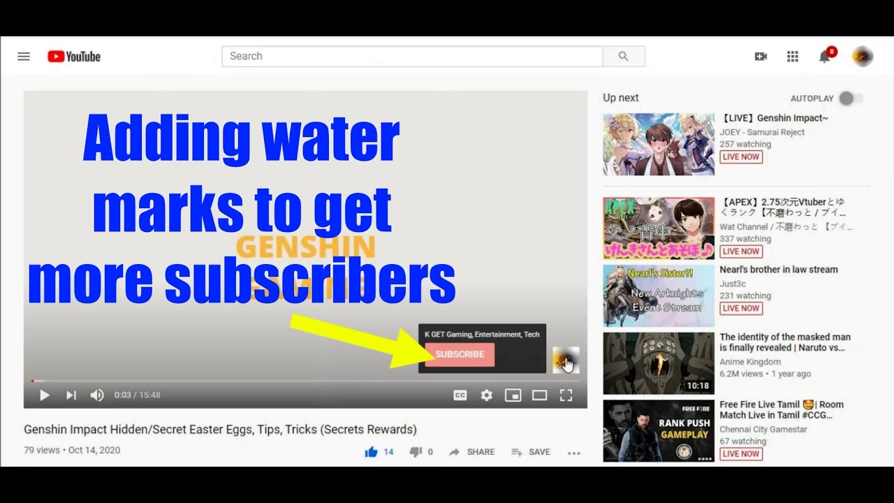 How to add Subscribe watermark to your you tube videos(get more ...