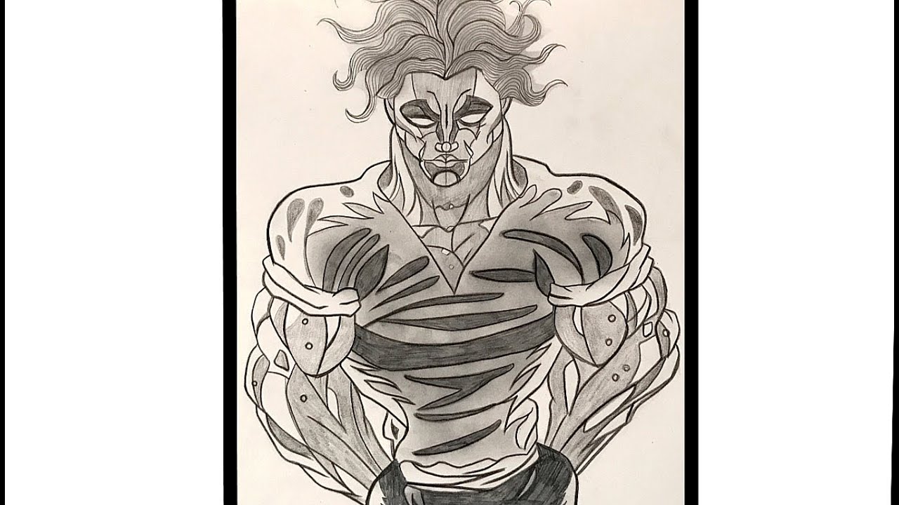 How To Draw Yujiro Hanma From (Baki) - YouTube