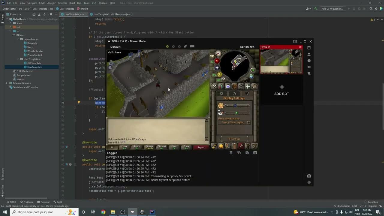 Como fazer bots de RuneScape com Java #3 - Utilizando classes externas - YouTube