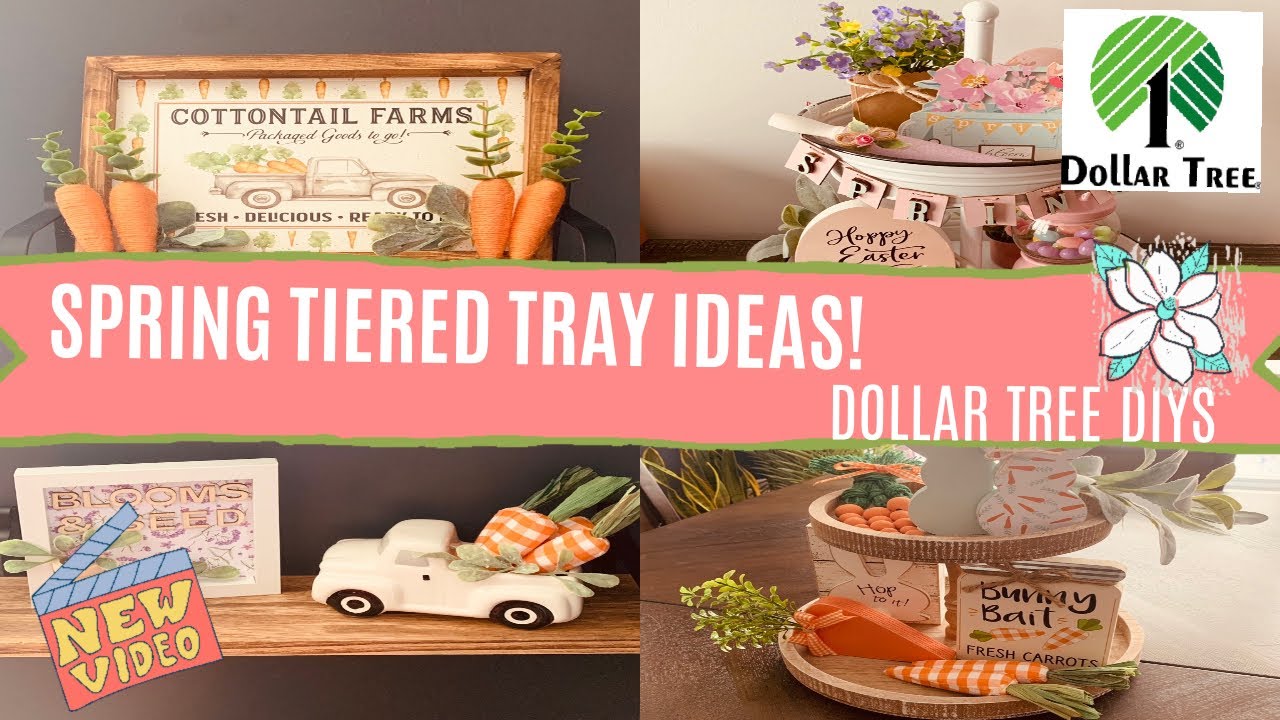 ALL NEW EASTER AND SPRING TIERED TRAY DECOR IDEAS | DOLLAR TREE DIY ...