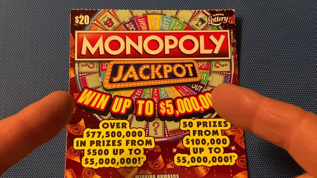 FLORIDA LOTTERY SCRATCH OFF WINNER - MONOPOLY JACKPOT - YouTube