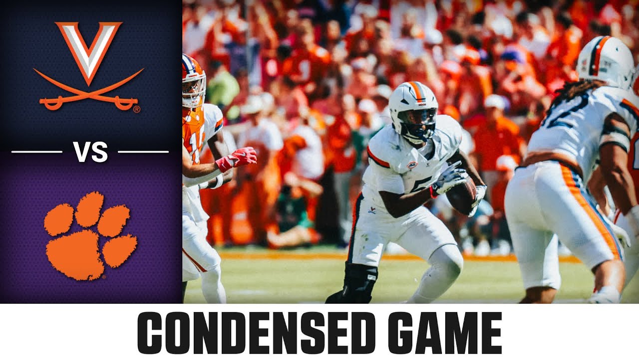Virginia vs. Clemson Condensed Game | 2024 ACC Football - YouTube