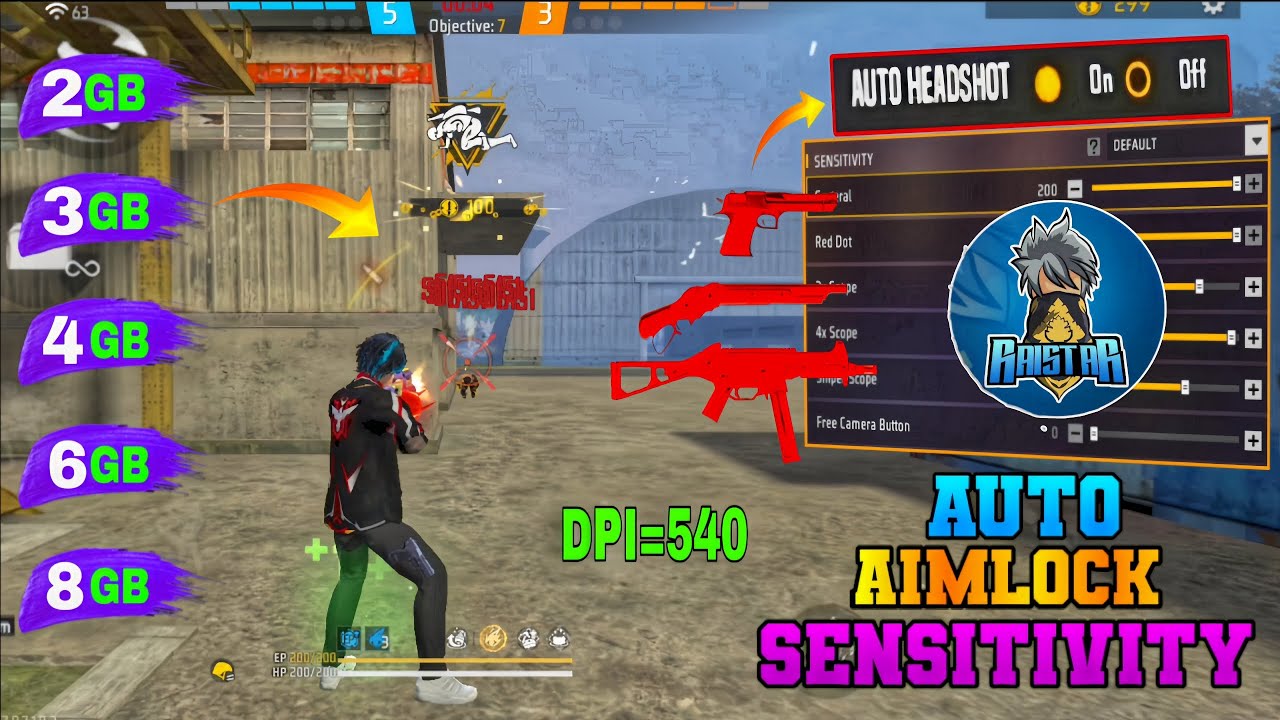 Free Fire New 200 Sensitivity Best Setting ⚙️ Ob49 Update New Settings ...