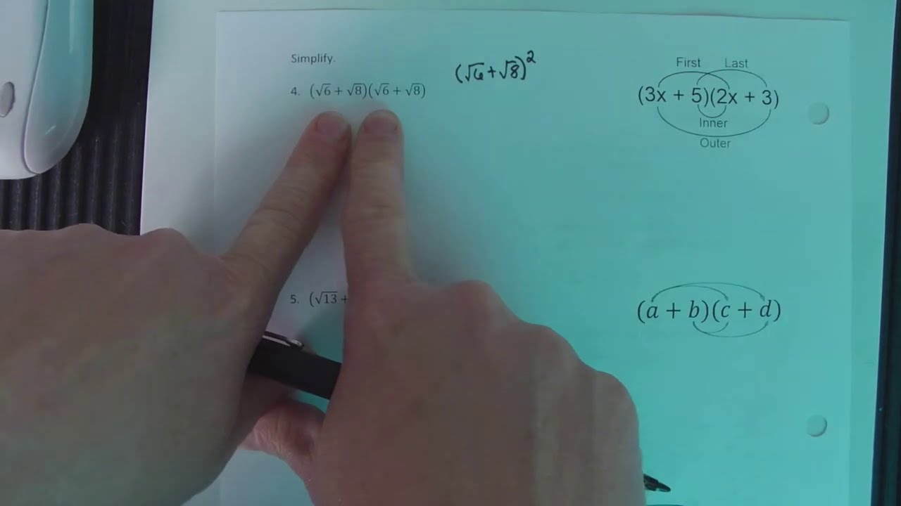 Multiplying Radicals: Binomials - YouTube