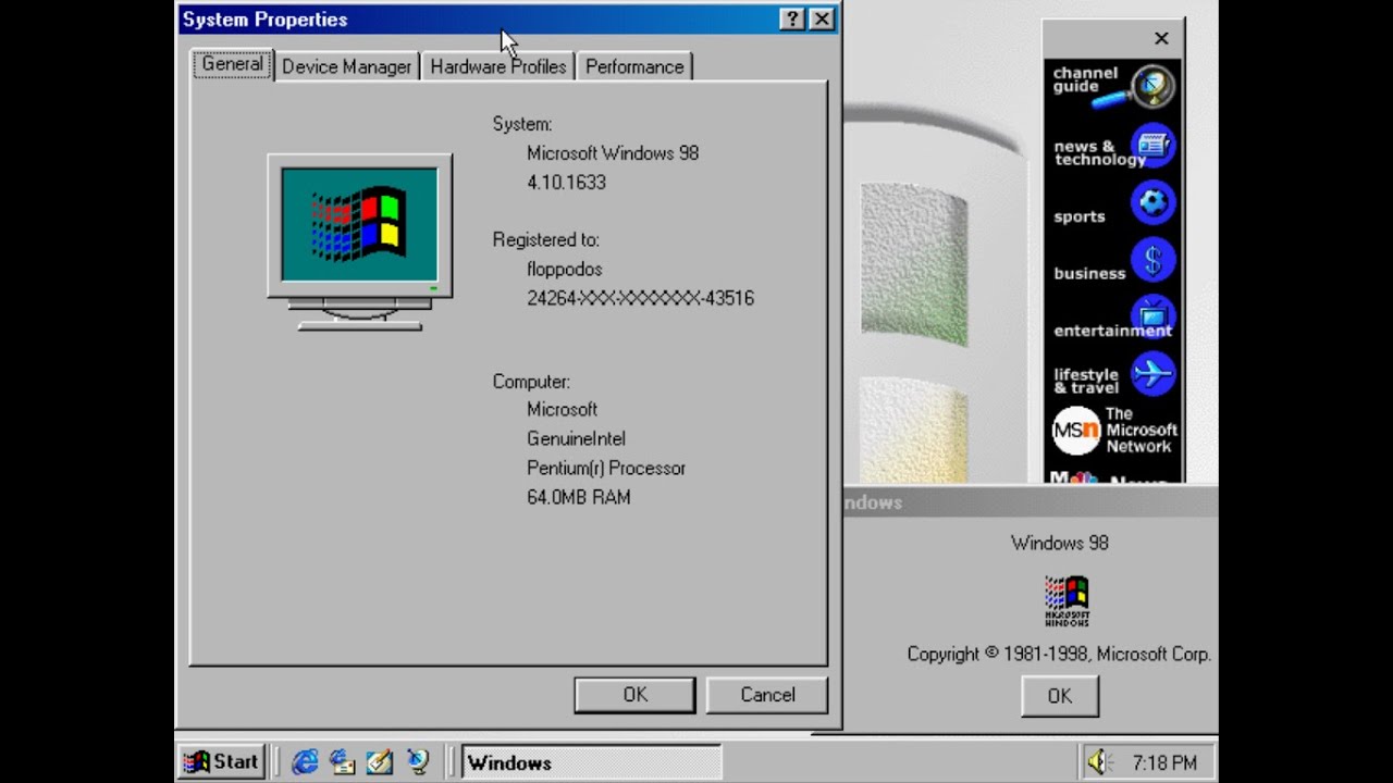 Installing Windows 98 Build 1633 - YouTube