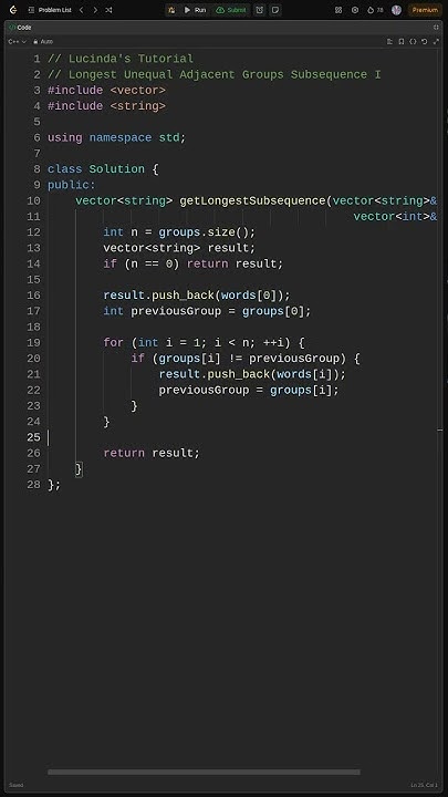 🎀LeetCode 2900🎀 Longest Unequal Adjacent Groups Subsequence I - YouTube
