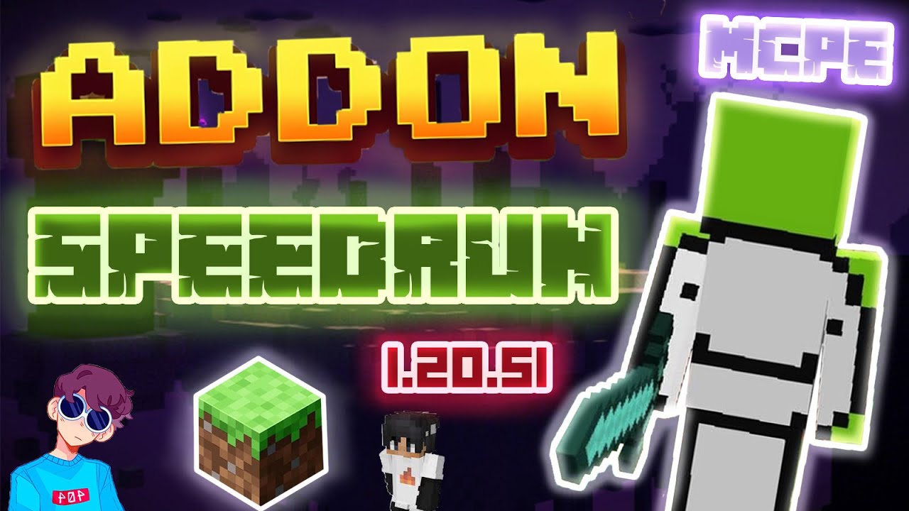 แจกสุดยอด Addon Speed Run ใน Minecraft PE 1.20.51 Manhunt Addon ...